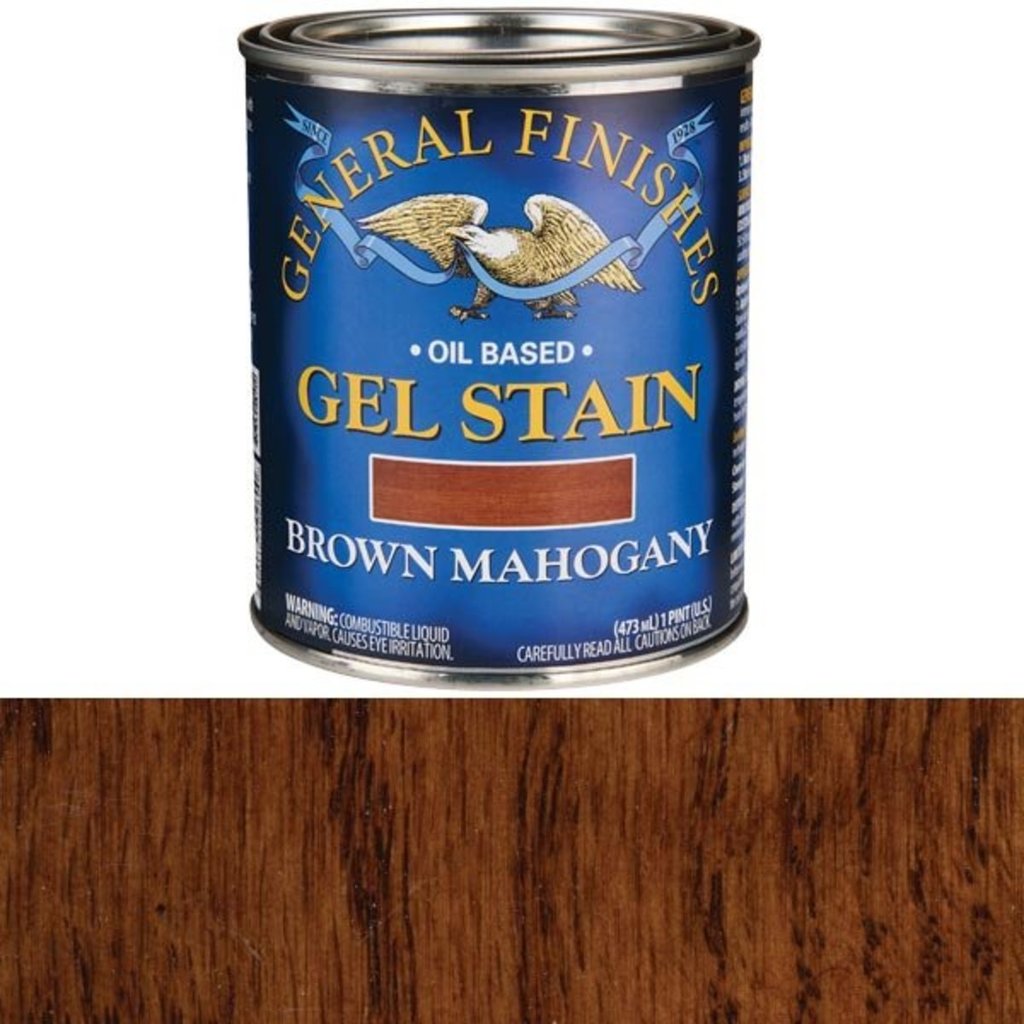 General Finishes Oil Based Gel Stain -Brown Mahogany 16oz – Starboard Home