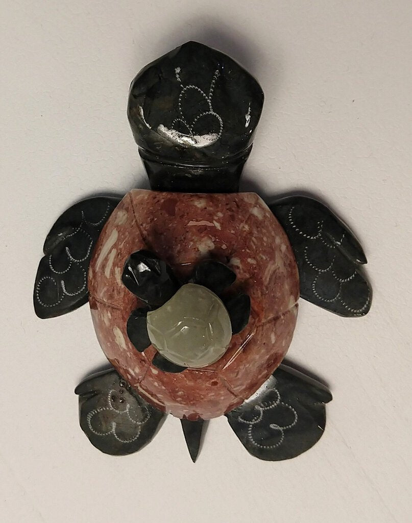 NEW Hand-carved Marble Sea Turtle with Baby N5 - Ecuador – Starboard Home