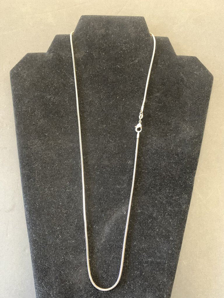 24" 925 Sterling Silver Round Snake Chain Necklace – Starboard Home