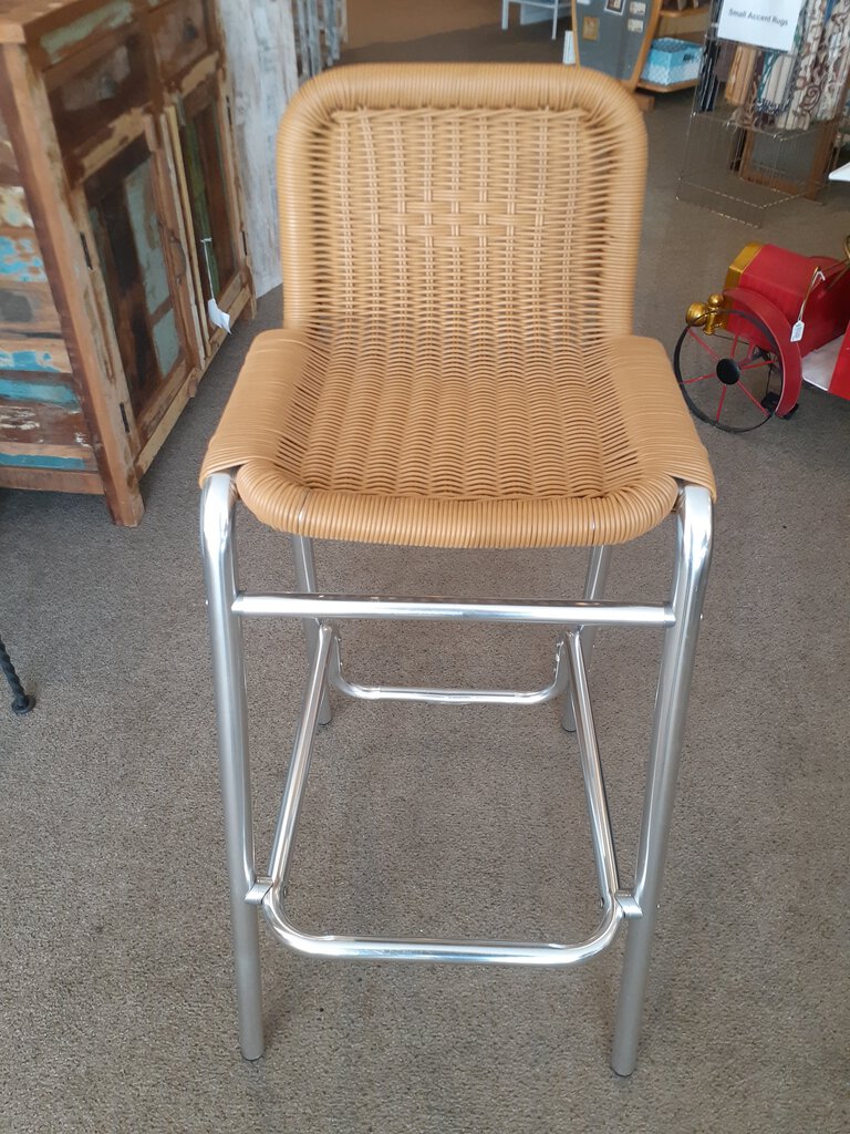 NEW Outdoor Wicker Tan Bar Stool – Starboard Home