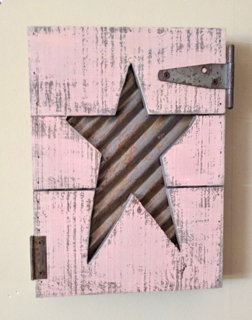 NEW 8x11 Rustic Cut Out Star Pallet Sign Hinged E17659 – Starboard Home